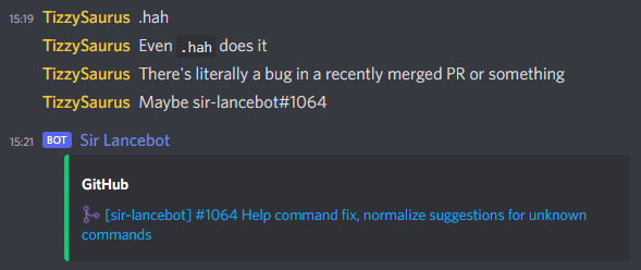 Incorrect Handling Of Invalid Command Names · Issue 1090 · Python Discordsir Lancebot · Github 