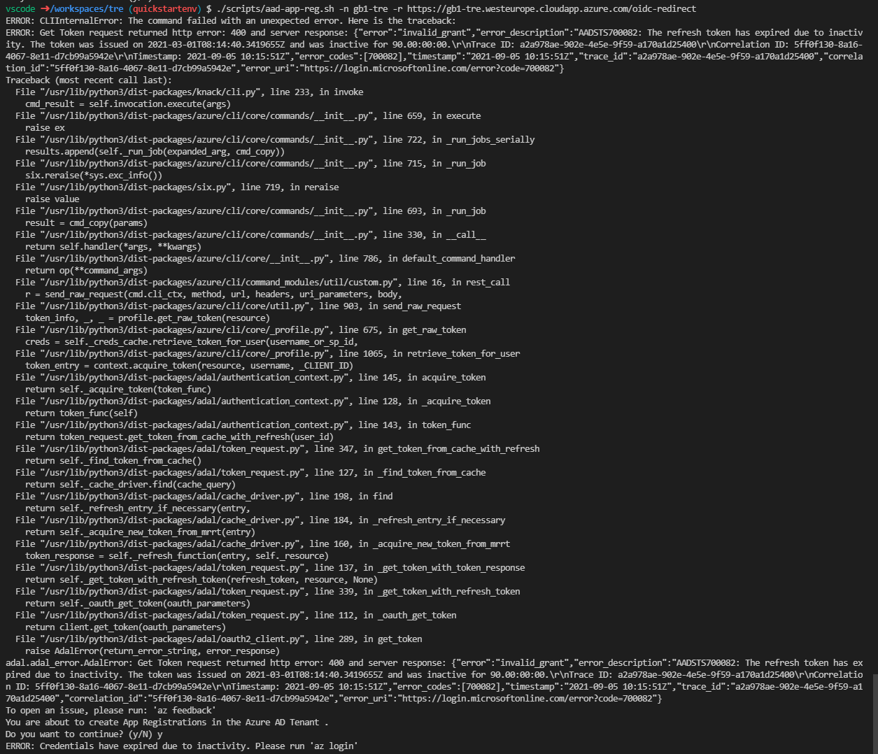 Bug Deploying Azuretre Without An Authentication Token Fails On Aad
