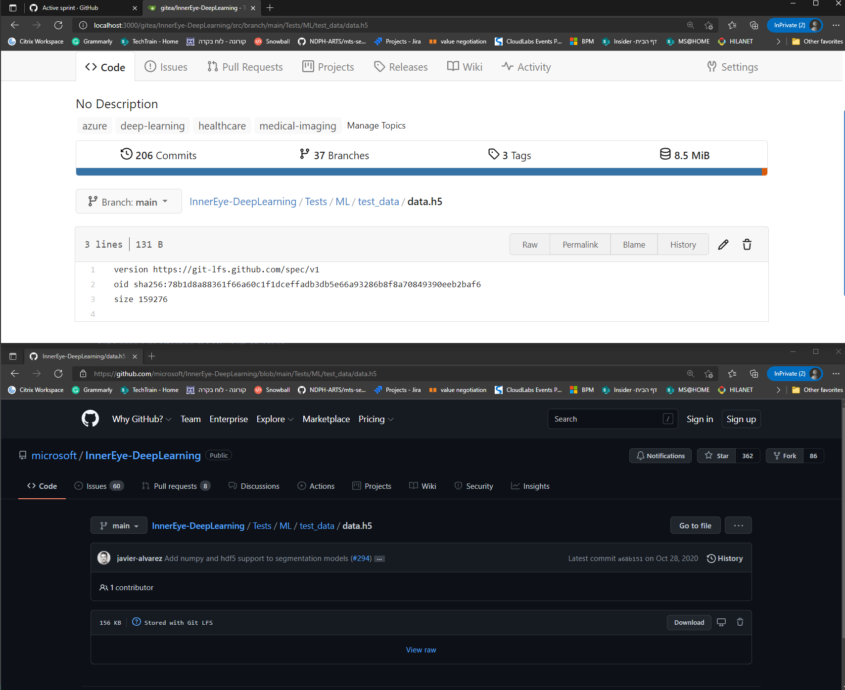 [BUG] LFS pull fails on a migrated repo in Gitea · Issue #1018 · microsoft/AzureTRE · GitHub