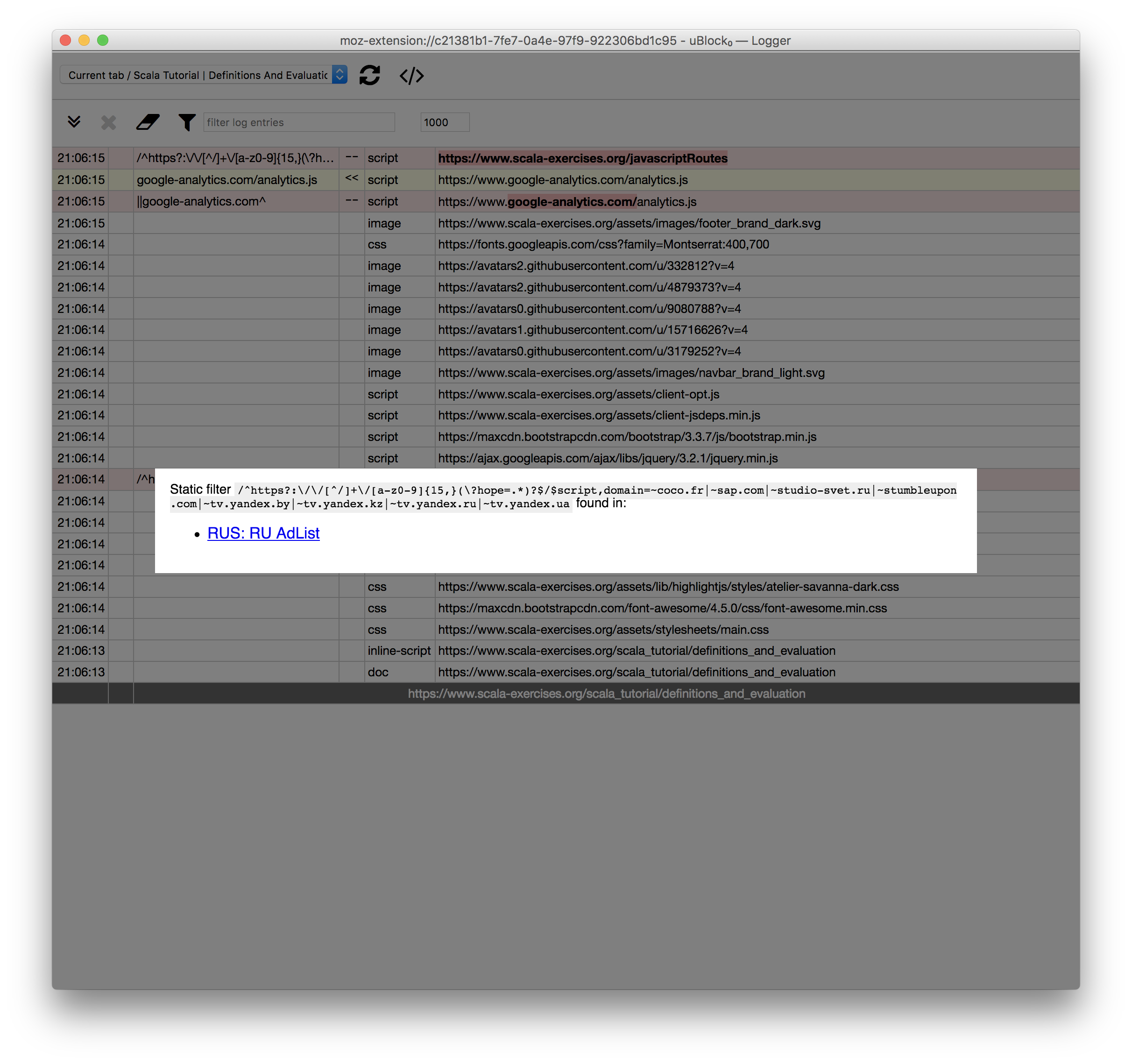 uBlock Origin blocks "run" button · Issue #683 · scala-exercises/scala-exercises · GitHub