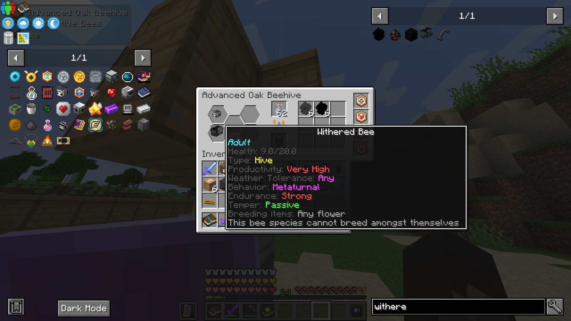 ancient bee + wither bee + simulator upgrade + babee upgrades ...
