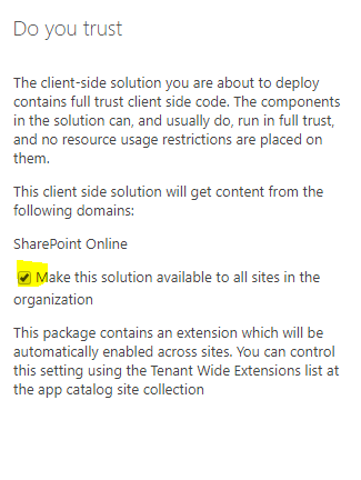 Re-Enabling and Re-Installing the same SharePoint Framework (UserCustom ...