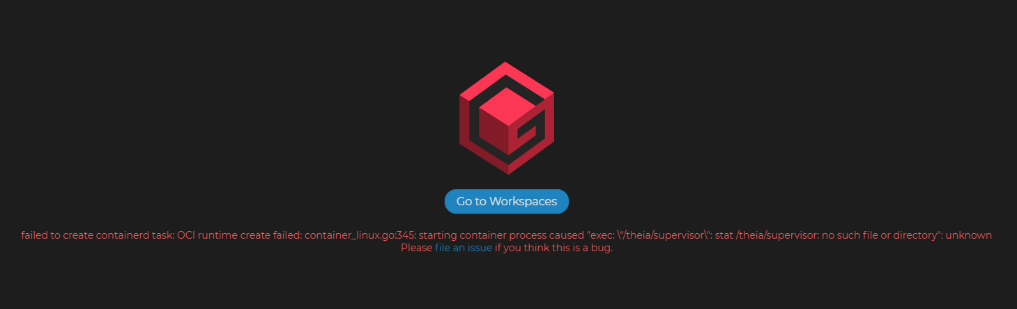 My Workspace Will Not Start Oci Runtime Create Failed · Issue 1513 · Gitpod Iogitpod · Github 9483