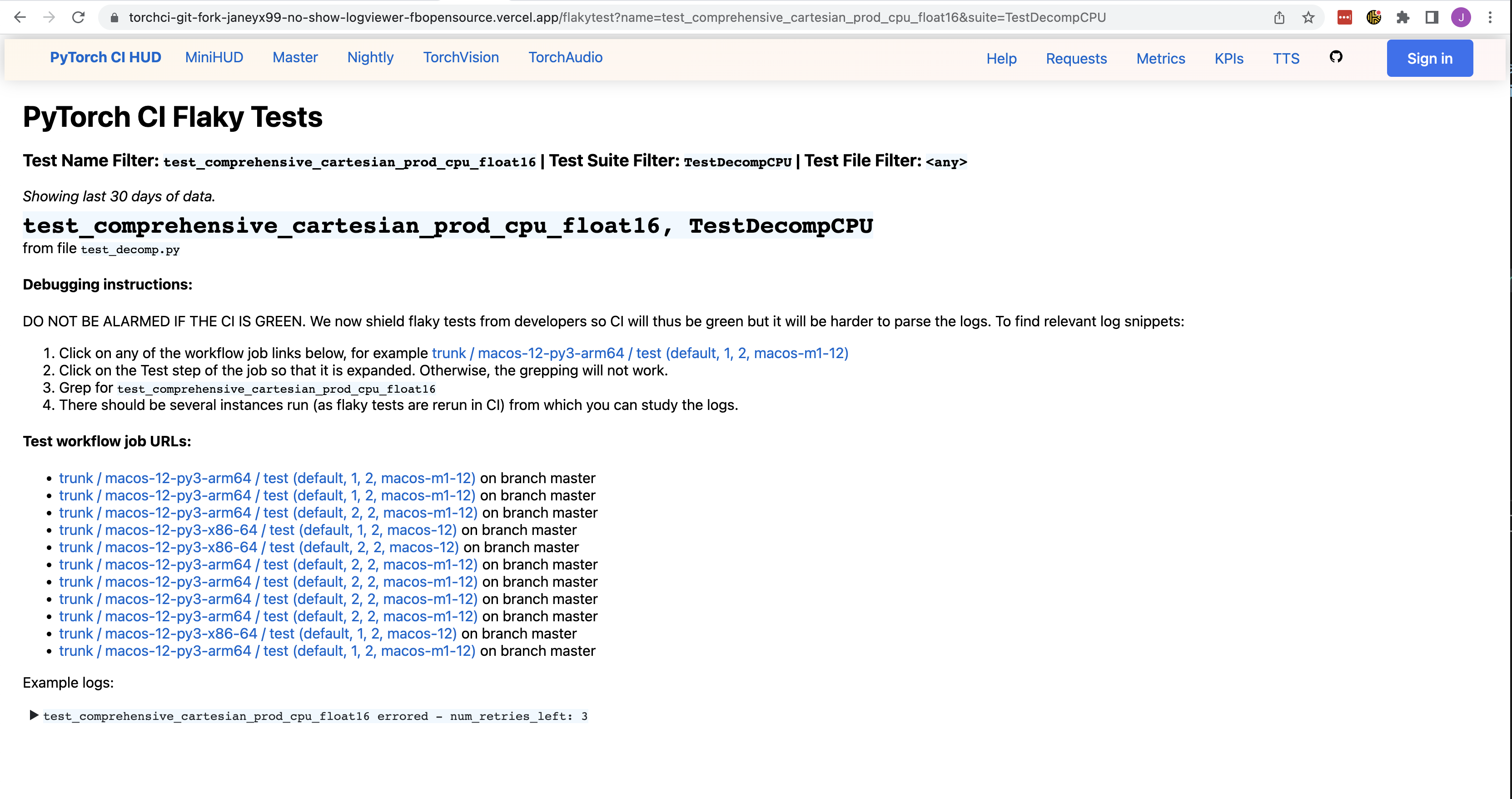 We Should Show Classifications On Succeeding Jobs Prcommit View · Issue 606 · Pytorchtest
