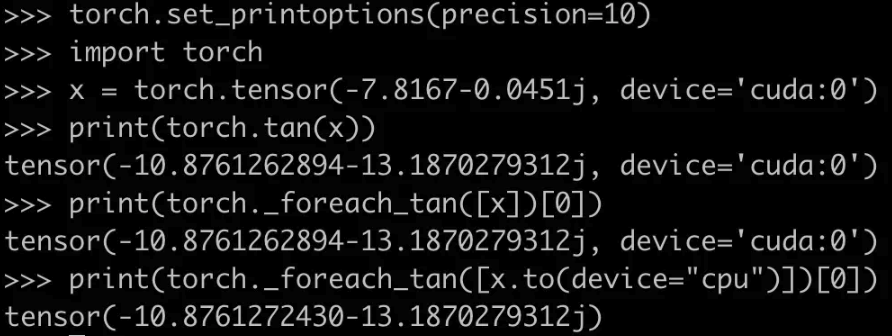 tan/tanh discrepancies with complex due to jiterator · Issue #110014 · pytorch/pytorch · GitHub