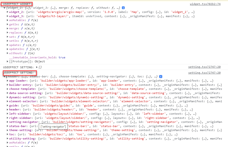 retrieve child widgets used in widget.tsx from withing setting.tsx · Issue #19 · jccartwright ...