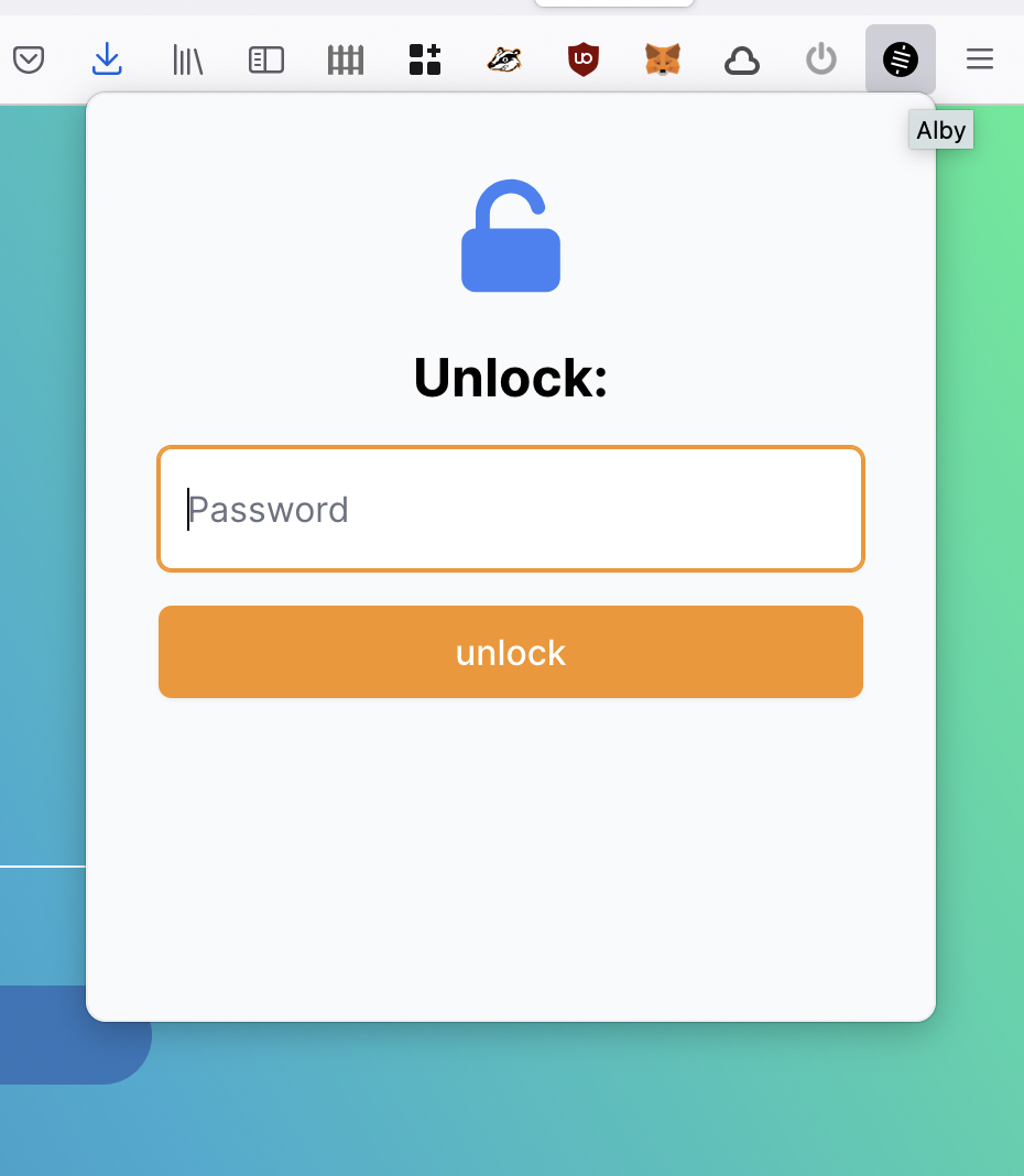 Unlock screen design · Issue #272 · getAlby/lightning-browser-extension ...