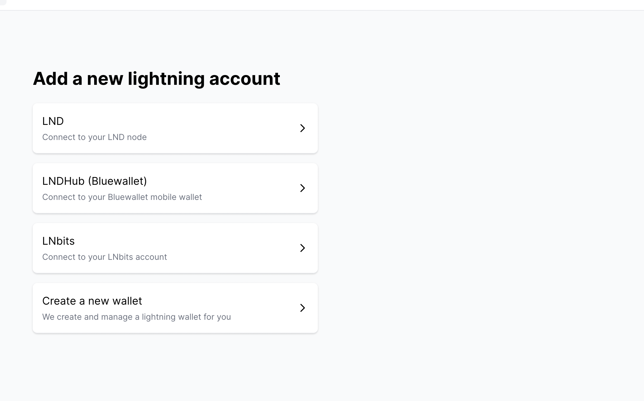 Redesign add new account screen · Issue #315 · getAlby/lightning ...