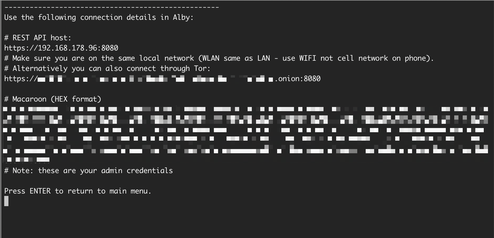 Provide credentials to connect Alby browser extension (SSH GUI) · Issue #3011 · raspiblitz ...