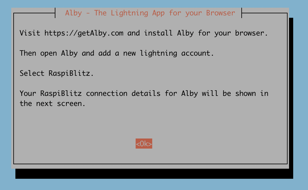 Provide credentials to connect Alby browser extension (SSH GUI) · Issue #3011 · raspiblitz ...