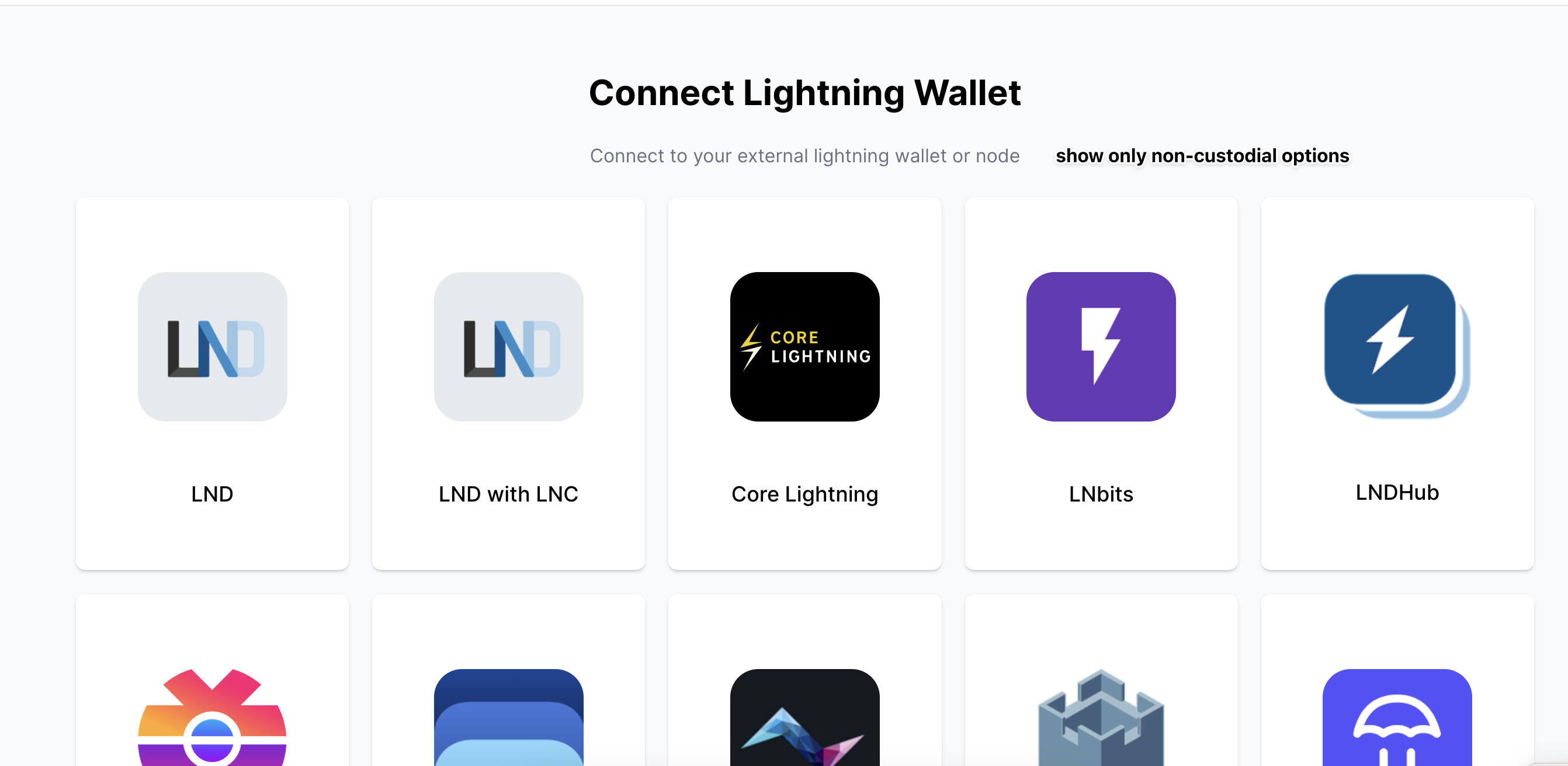 Filter connector options for non-custodial accounts · Issue #2026 · getAlby/lightning-browser ...