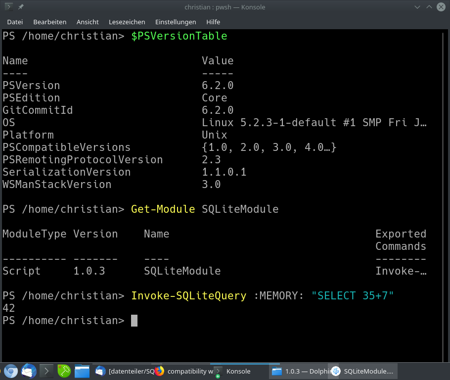 compatibility with PS 6 core? · Issue #1 · datenteiler/SQLiteModule · GitHub