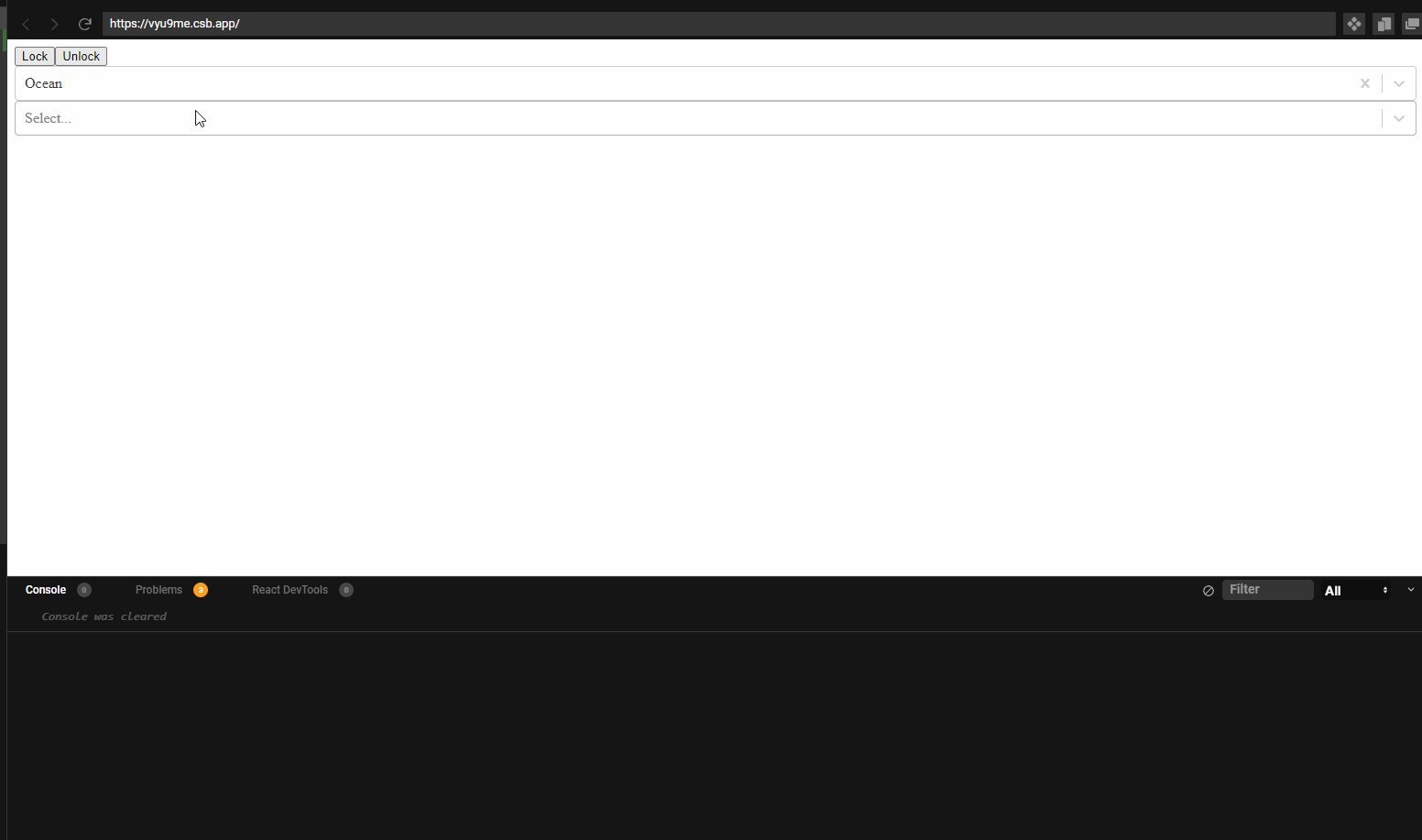 Onblur Doesn T Trigger When Clicking On Clear Indicator Of Another Select · Issue 5664