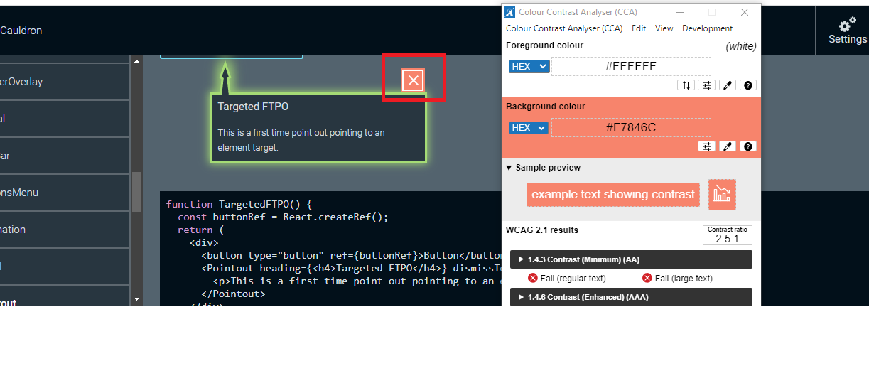 s Focus indicator color on Close button lacks 3 to 1 contrast ratio · Issue #568 · dequelabs ...