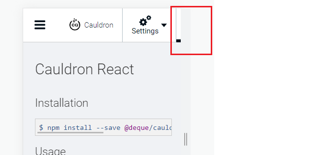 Cauldron on GitHub menu item is not visible properly when page is Re flowed · Issue #566 ...