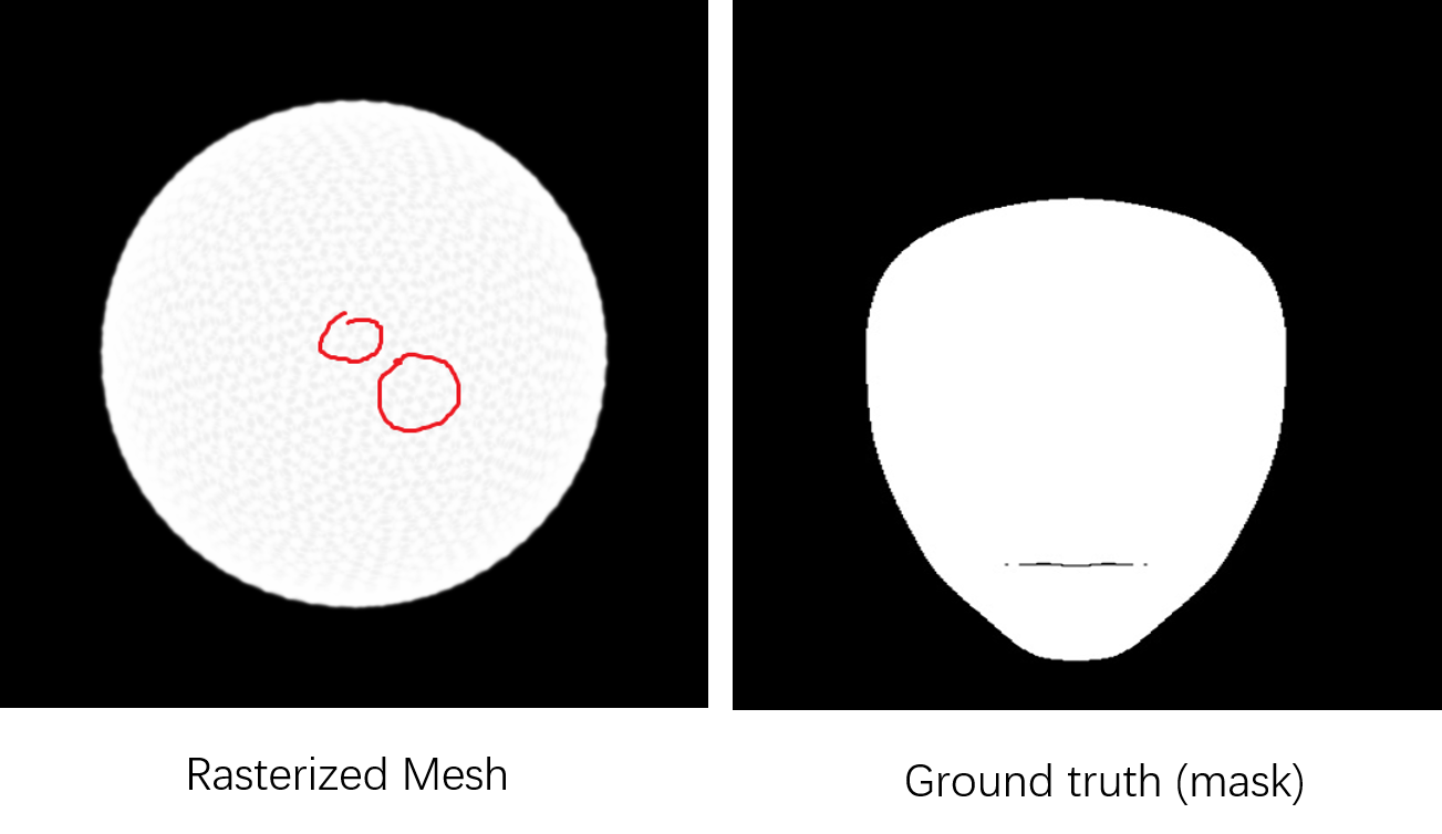 How To Avoid The Different Light dark Areas In The Rasterized Mesh