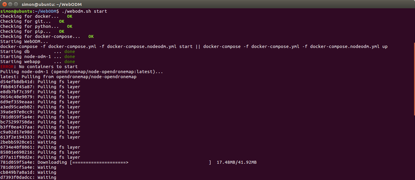 Installation Problem · Issue 283 · Opendronemap Webodm · Github
