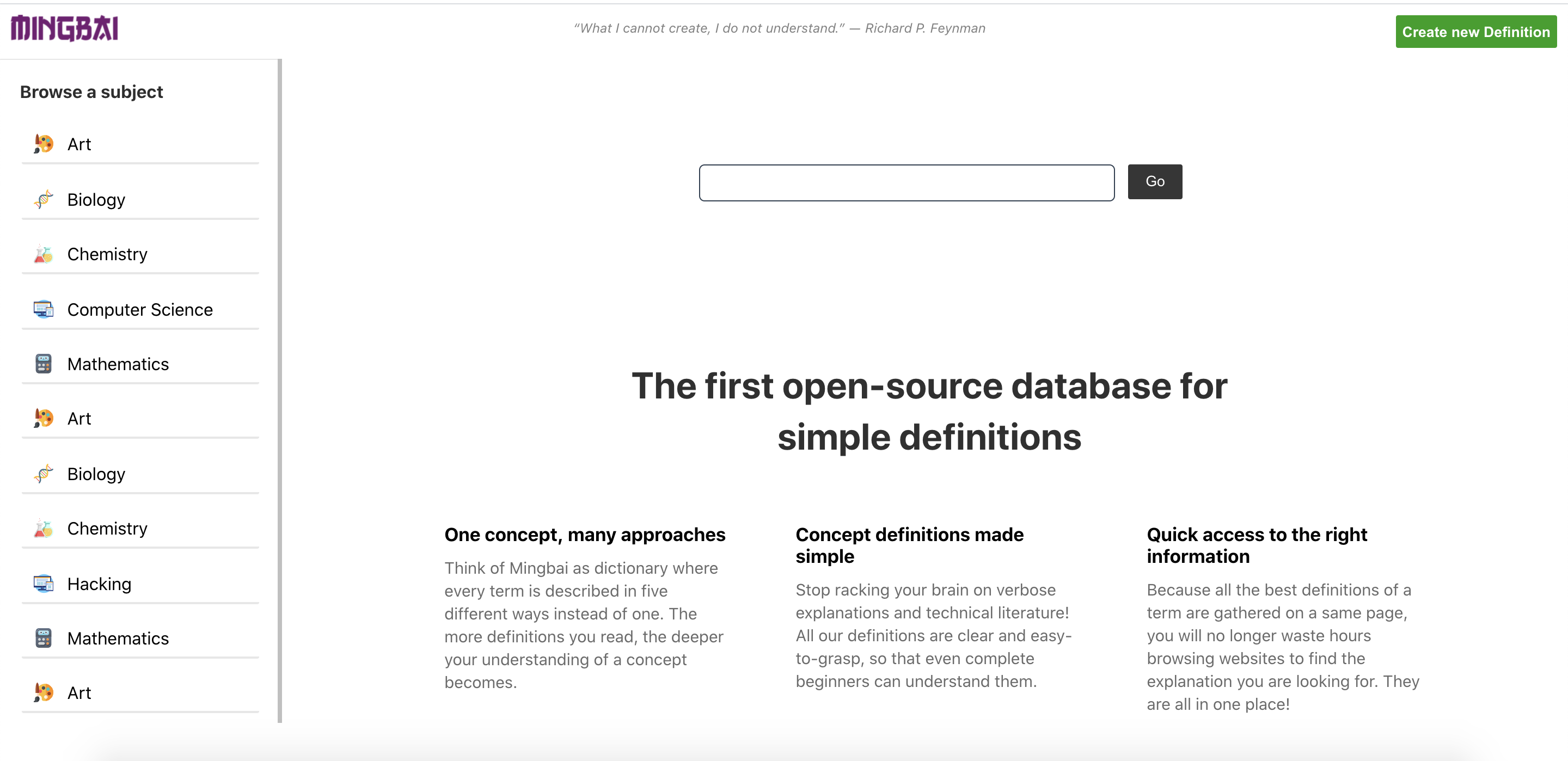 GitHub - ophren/mingbai-solo-project: The first open-source database for easy-to-understand ...