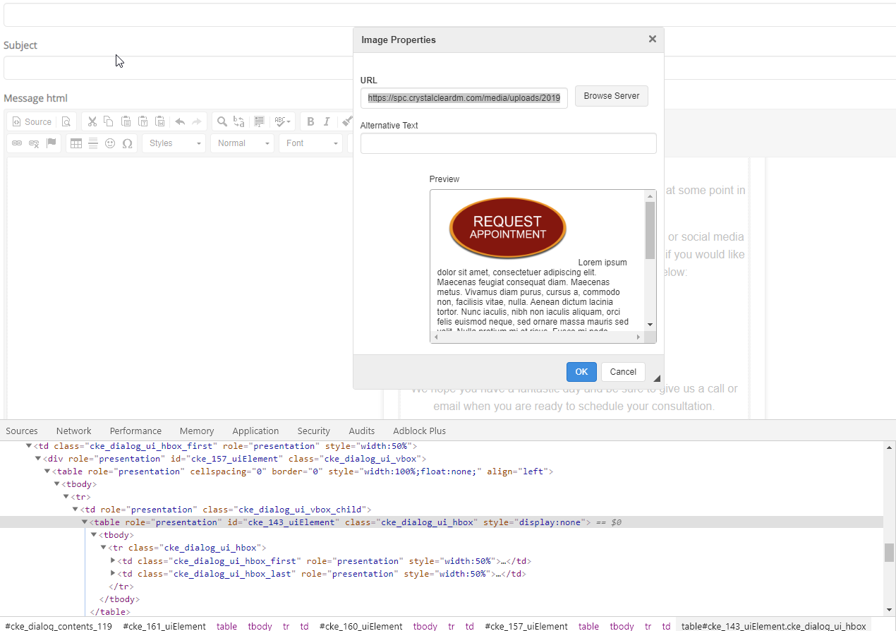 Removing Image Toolbar Button Causes Image Dialog to No Longer Display Width and Height ...