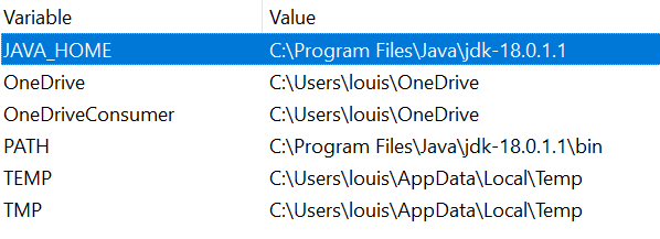 JNI error on Java 18 with all other versions removed, %JAVA_HOME% and %PATH% environment ...
