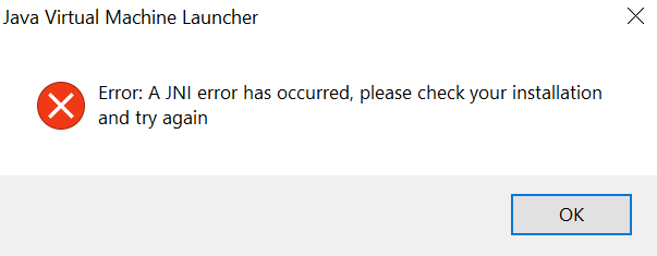 Jni Error On Java 18 With All Other Versions Removed Java Home And