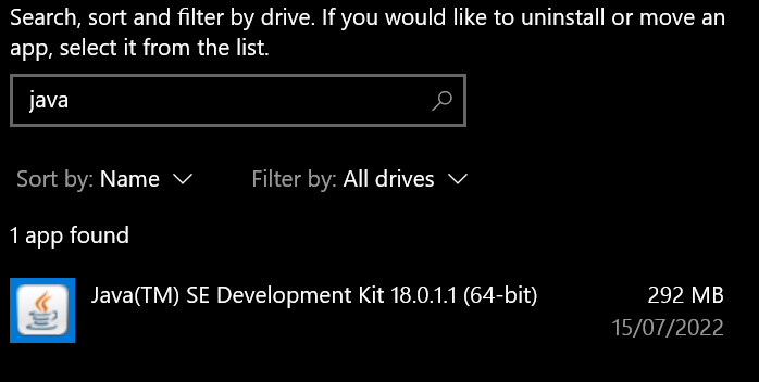 JNI error on Java 18 with all other versions removed, %JAVA_HOME% and %PATH% environment ...