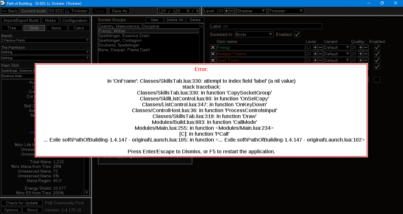 Can't copy gem links · Issue #1706 · PathOfBuildingCommunity/PathOfBuilding · GitHub