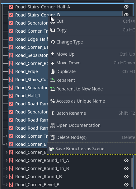batch "save branch as scene" option when selecting multiple branches · Issue #7911 · godotengine ...