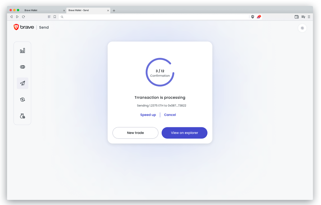 Implement speed up transaction (edit pending transaction) UI in a more obvious way when 1 minute ...