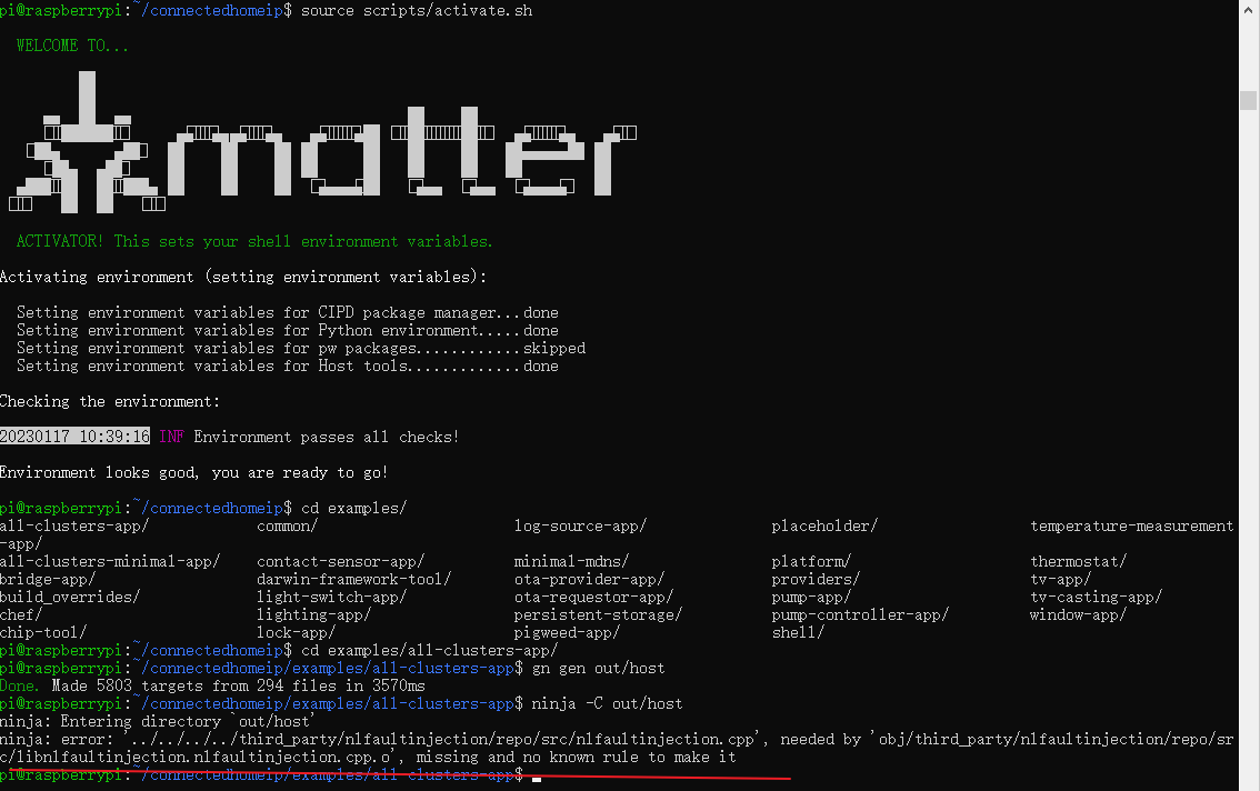 Error Compiling On Raspberry Pi · Issue 24467 · Project Chipconnectedhomeip · Github