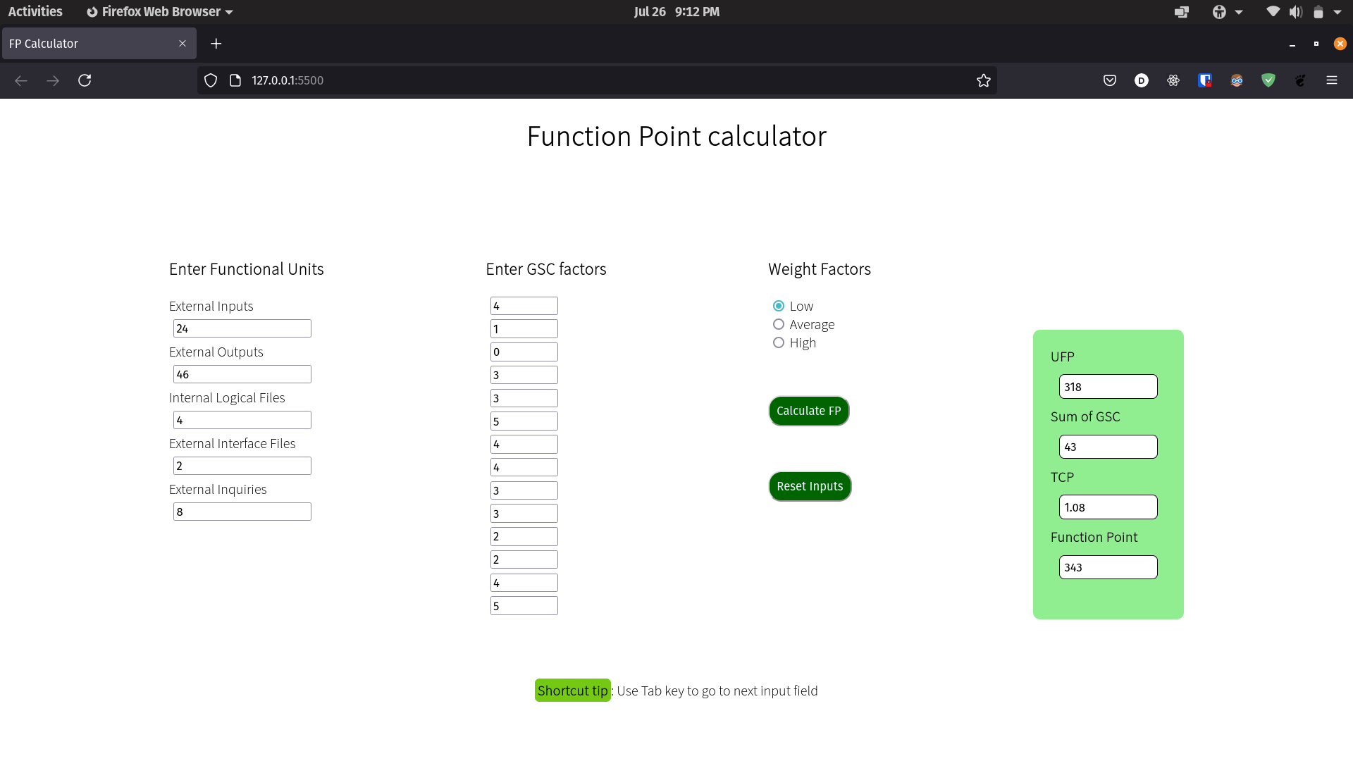 GitHub - sudonym221/functionPointCalculator: FP calculator for project ...