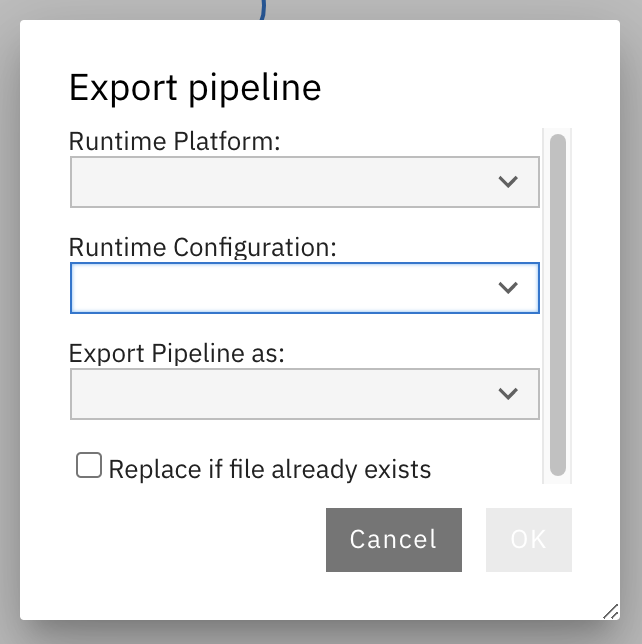 Generic pipeline not displaying the correct dialog/options on export · Issue #2332 · elyra-ai ...