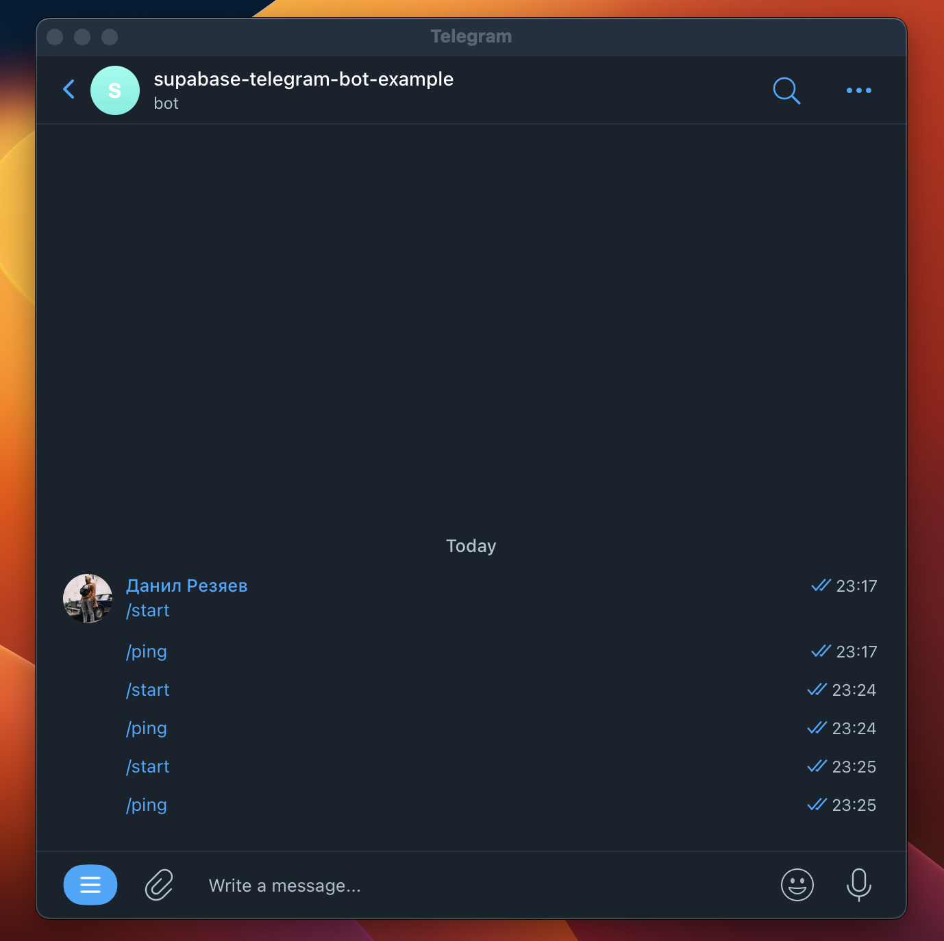 Supabase Telegram Bot Example Not Working · Issue 12033 · Supabase 6697
