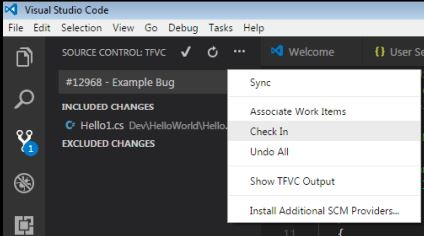VSCODE - TFSVC - Make Associate Work Items create actual link between changeset and work items ...