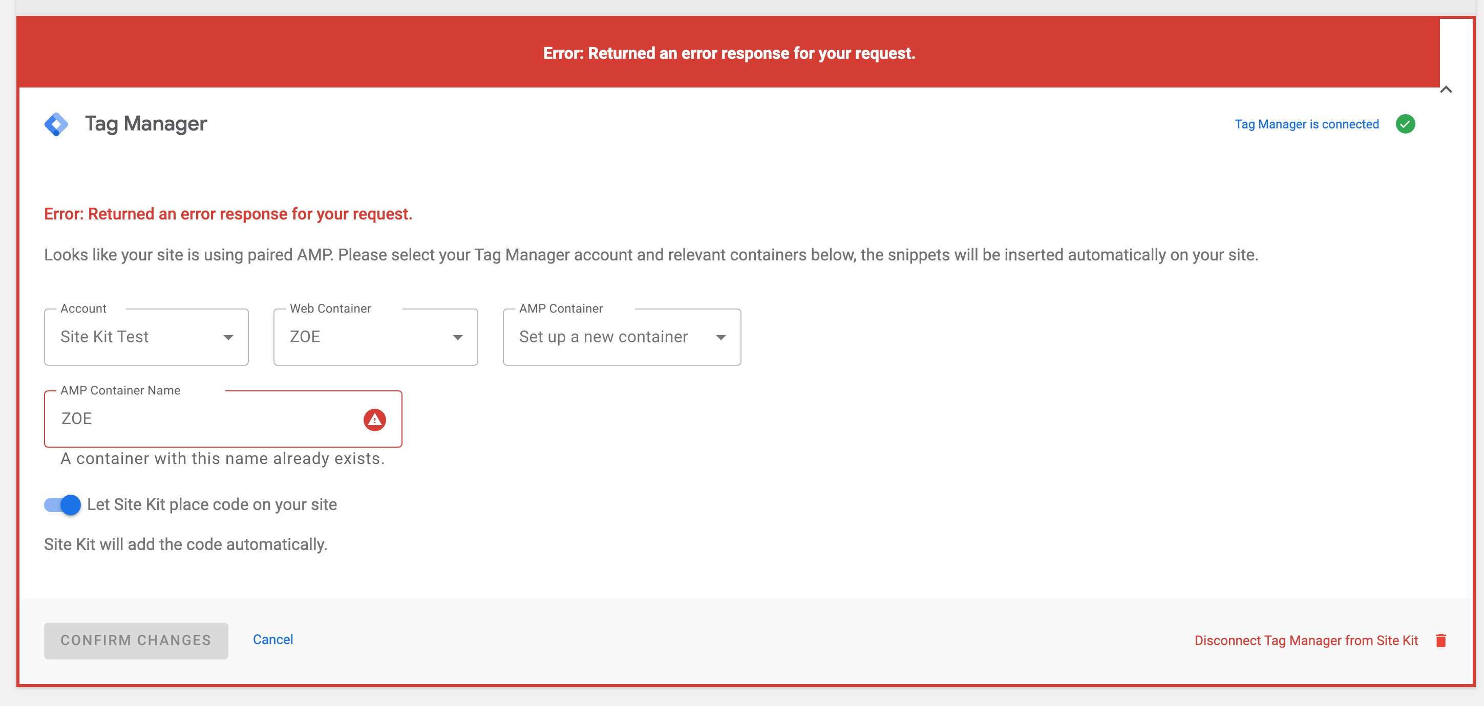 Remove duplicate error message from SettingsModule · Issue #2396 · google/site-kit-wp · GitHub