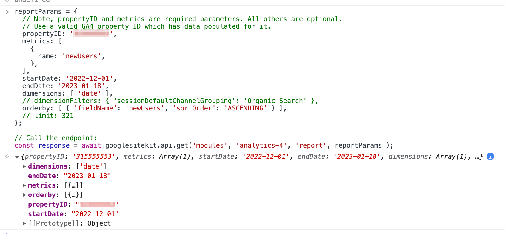 Add `GET:report` datapoint for GA4 · Issue #6172 · google/site-kit-wp · GitHub
