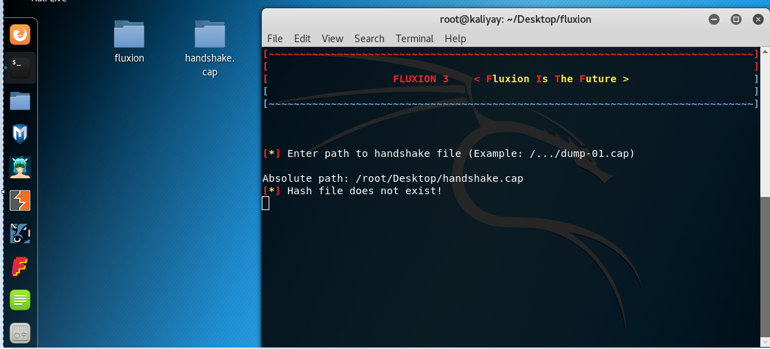Fluxion 3 into the handshake file path is invalid how to solve · Issue ...