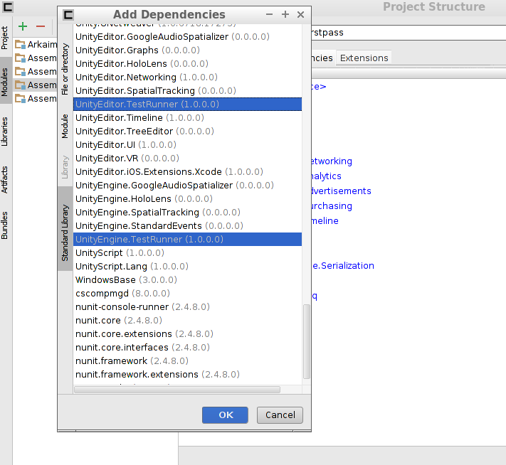 Automate adding TestRunner.dll library with UnityEngine.TestTools ...