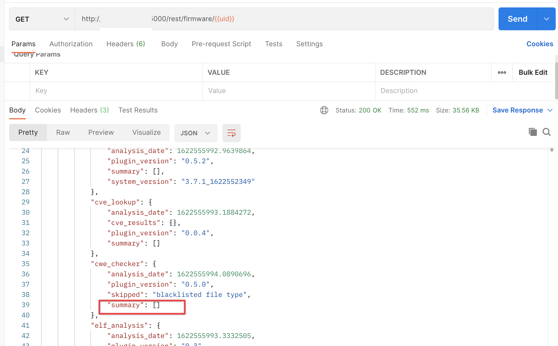 cwe_checker, cve_checker rest api no data · Issue #585 · fkie-cad/FACT_core · GitHub