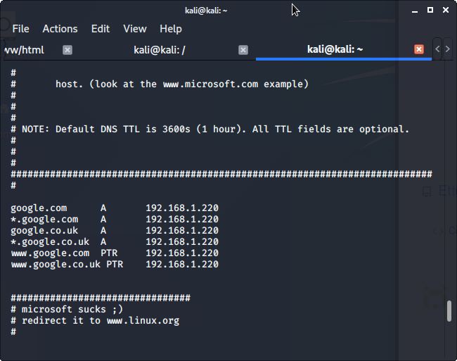Issue with DNS_SPOOF · Issue #1061 · Ettercap/ettercap · GitHub