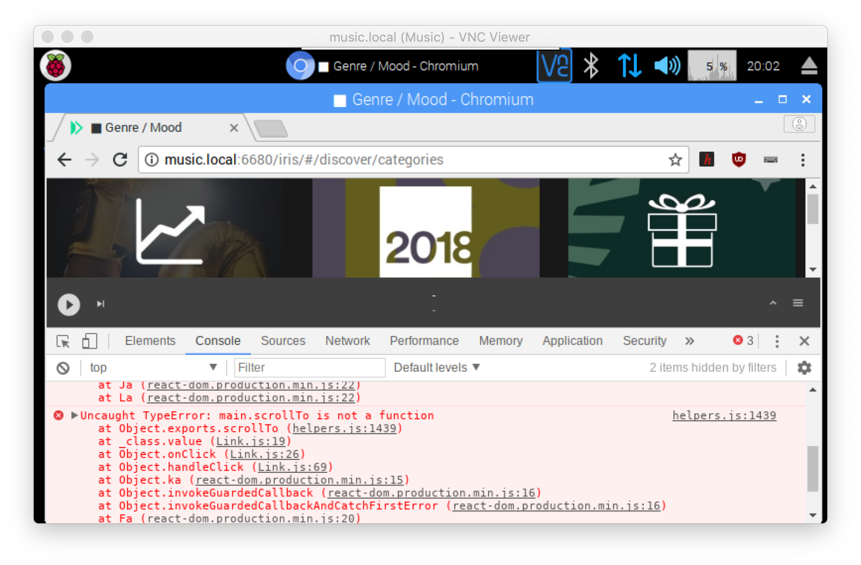 Touch screen doesnt open the playlist genres etc. · Issue #345 · jaedb/Iris · GitHub