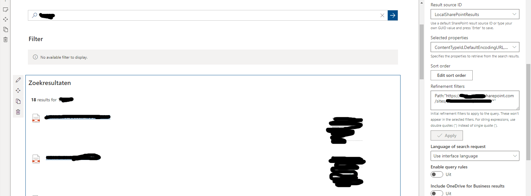Error when combining multiple refiner filters in search results · Issue #906 · microsoft-search ...