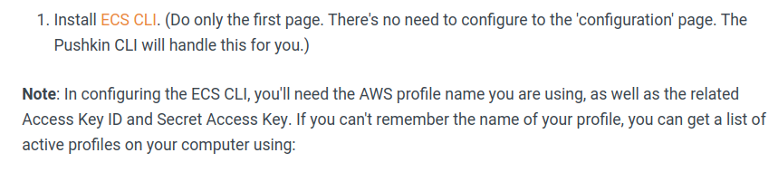 [AWS Deployment] Does the ECS CLI need to be configured? · Issue #116 · pushkin-consortium ...