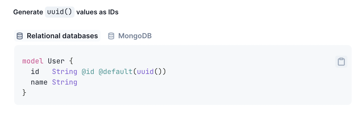 Default UUID not working for my-sql · Issue #12055 · prisma/prisma · GitHub