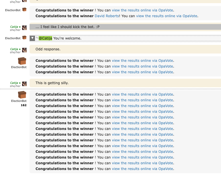 Bot posts election results multiple times · Issue #209 · samliew/se-electionbot · GitHub