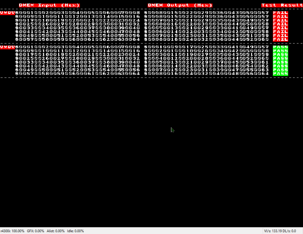Half of the transpose matrix RSP tests fail · Issue #1937 · project64 ...
