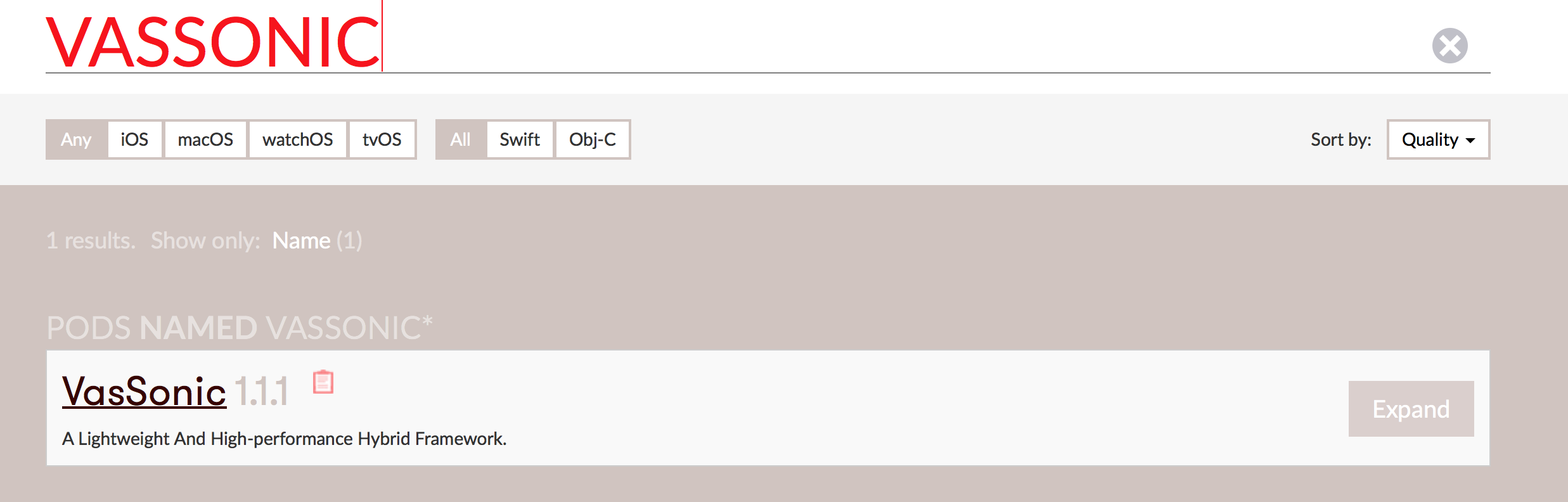 Cocospods search不到啊 · Issue #127 · Tencent/VasSonic · GitHub