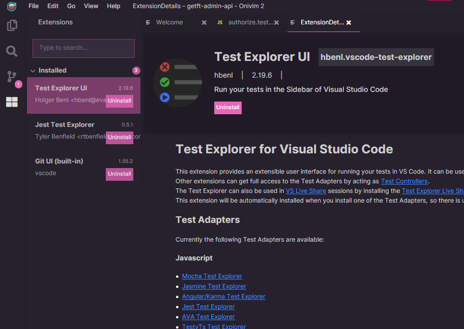 Extension context buttons wont work · Issue #3468 · onivim/oni2 · GitHub