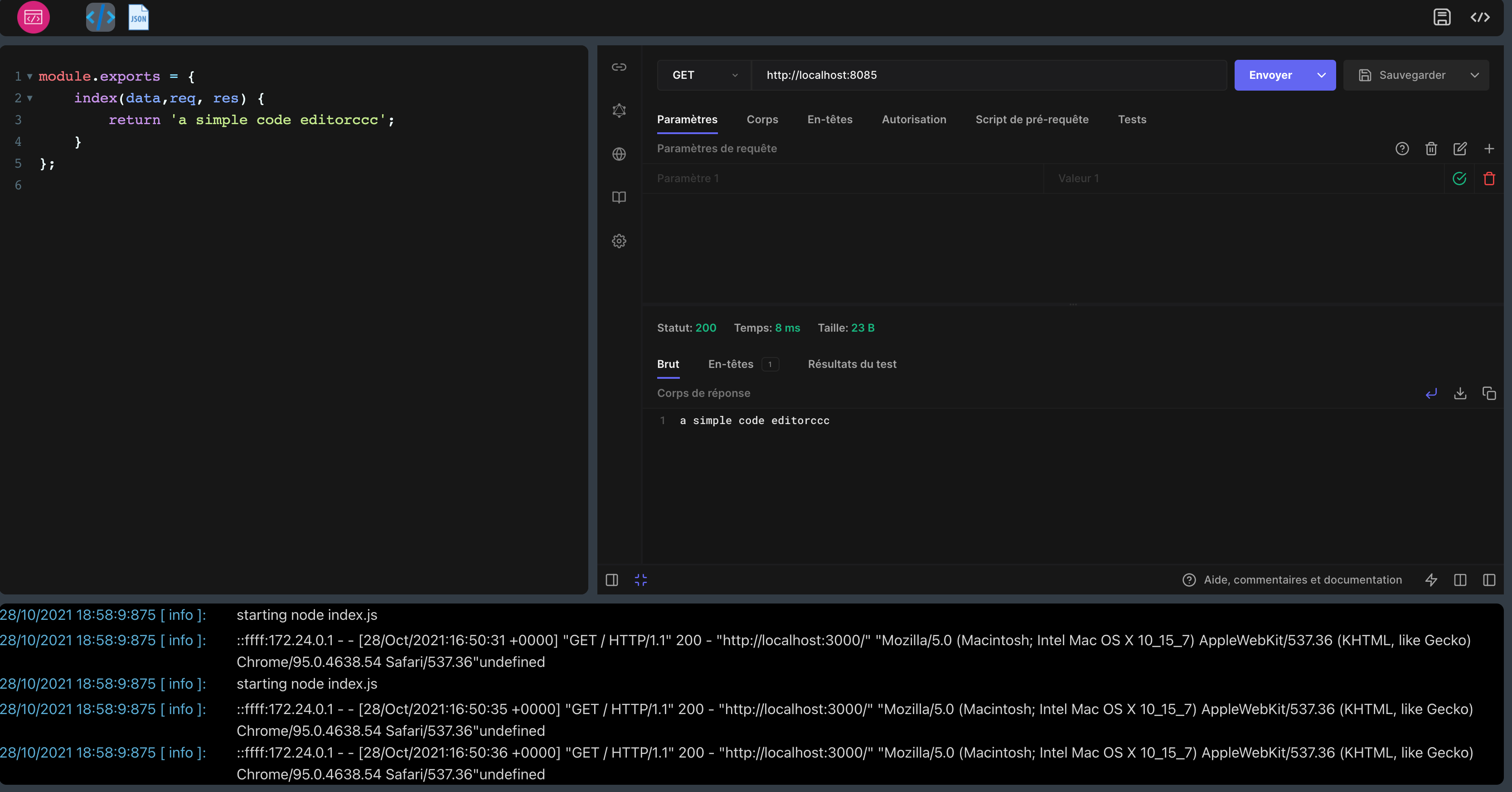 Github Simodev25nodebox Simple Online Nodejs Code Editor