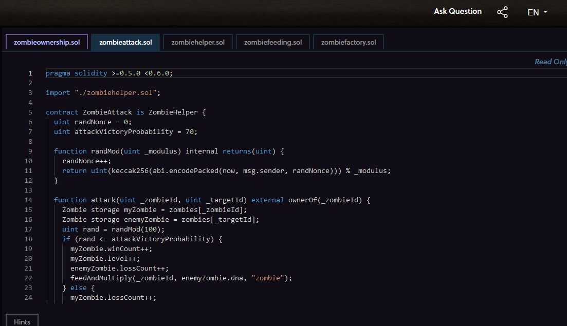 zombienattack.sol spanish contract declaration · Issue #454 · CryptozombiesHQ/cryptozombie ...